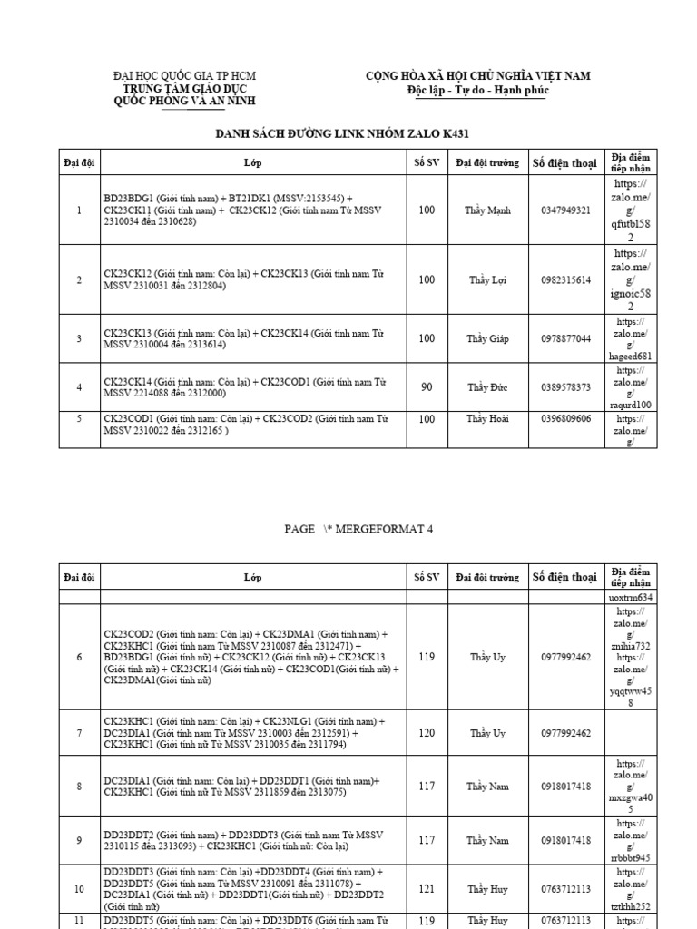 Ä Æ Á NG LINK NHÃ M ZALO K432 | PDF