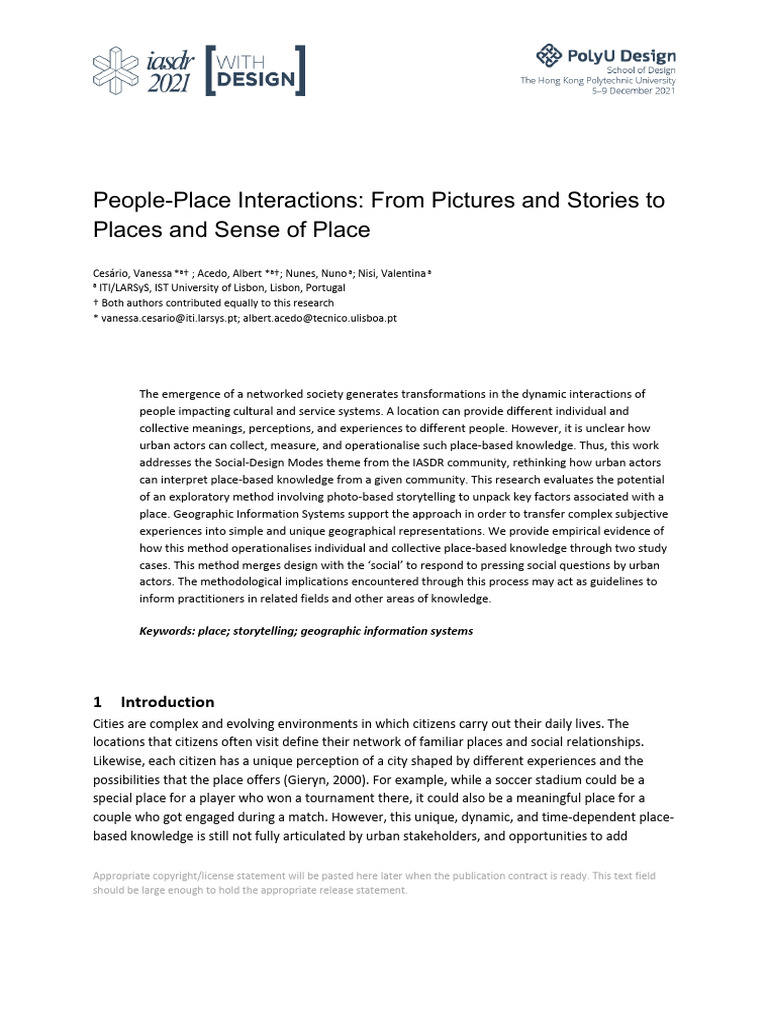 IASDR Peopleplace Preprint | PDF | Geographic Information System | Science