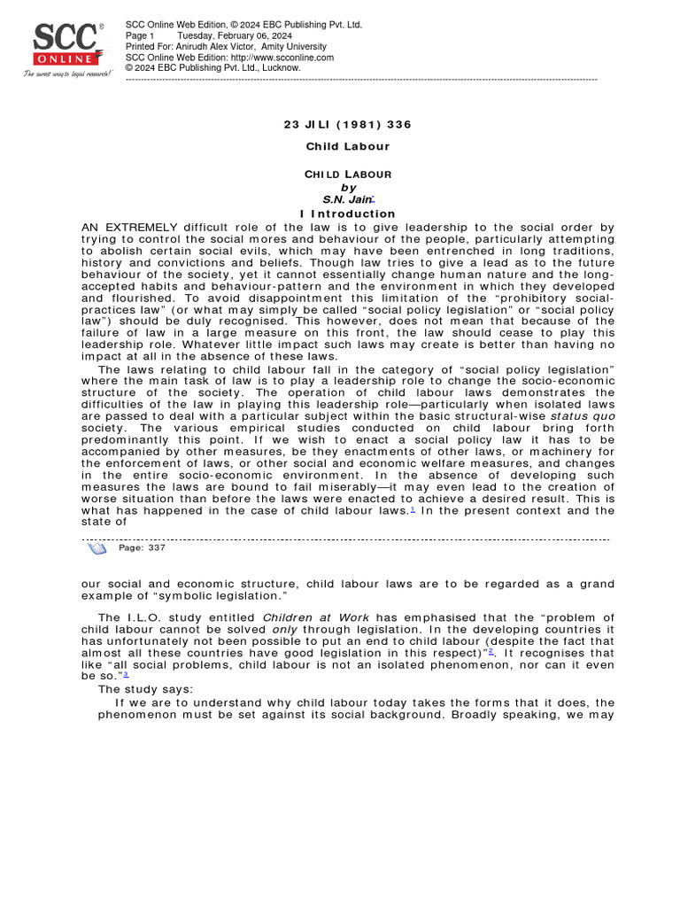 Child Labour 2 | PDF | International Labour Organization | Child Labour