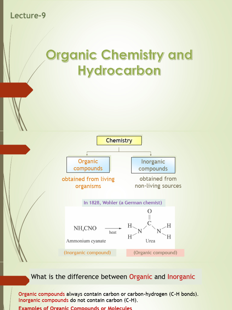 Lecture-10 (Organic Chemistry and Hidrocarbon)-1 (1) | PDF | Organic ...