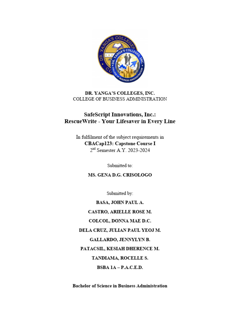 SafeScript Innovations Inc. | PDF | Market Segmentation | Supply Chain