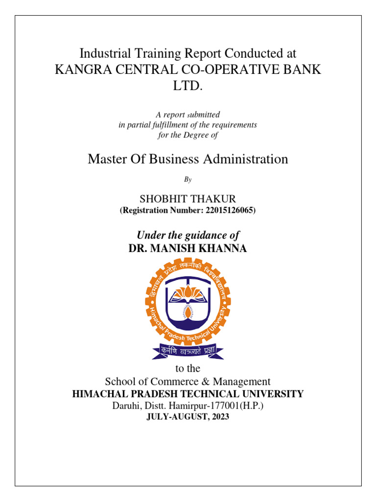Shobhit final output | PDF | Valuation (Finance) | Banks