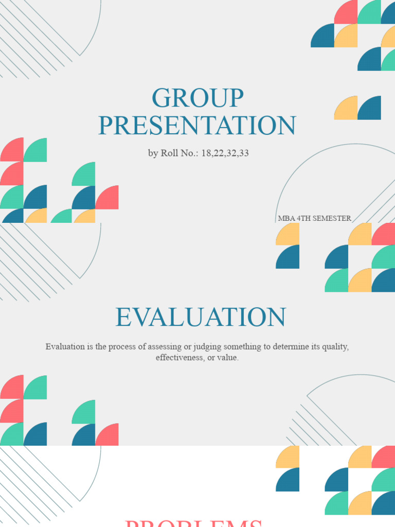 Group Presentation Pdf Evaluation Data