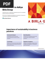 Aditya Birla Group's ESG Sustainability Goals | PDF | Sustainability ...