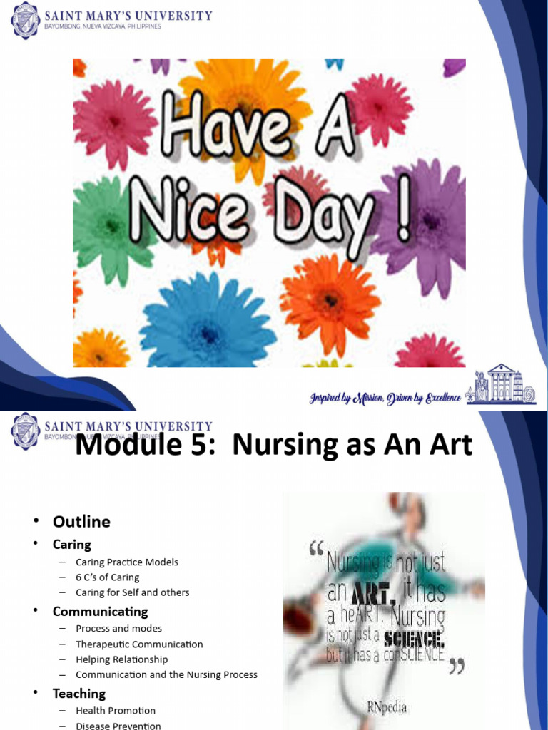 Module 5 Nursing As N Art EDITED | Download Free PDF | Communication ...