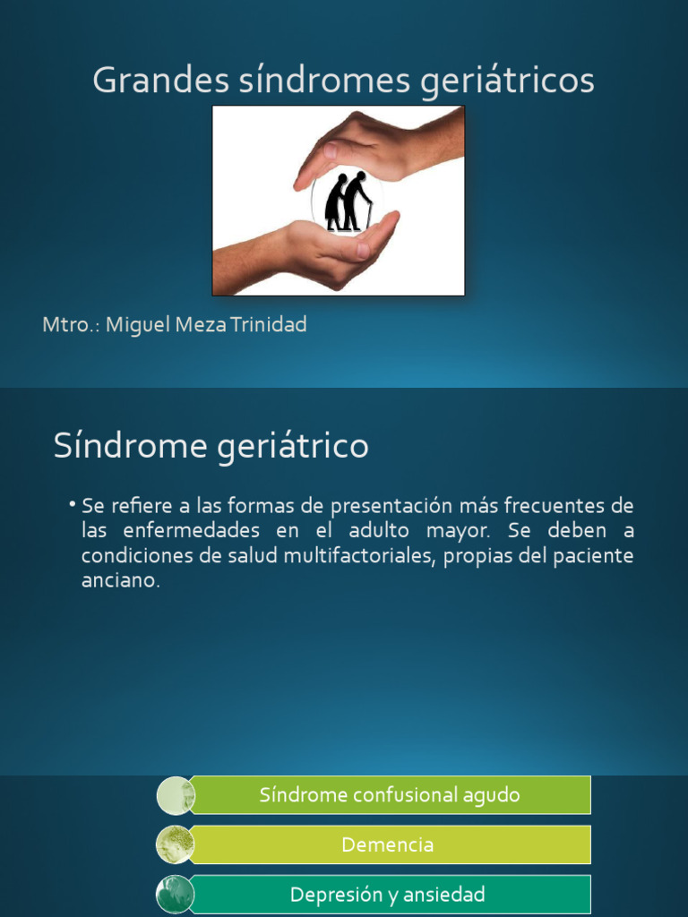 Grandes Síndromes Geriátricos | PDF | Trastorno de ansiedad generalizada | Demencia