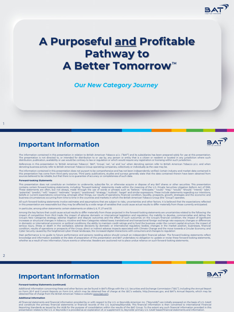 2023 Barclays Consumer Staples Conference Presentation | PDF | Tobacco ...