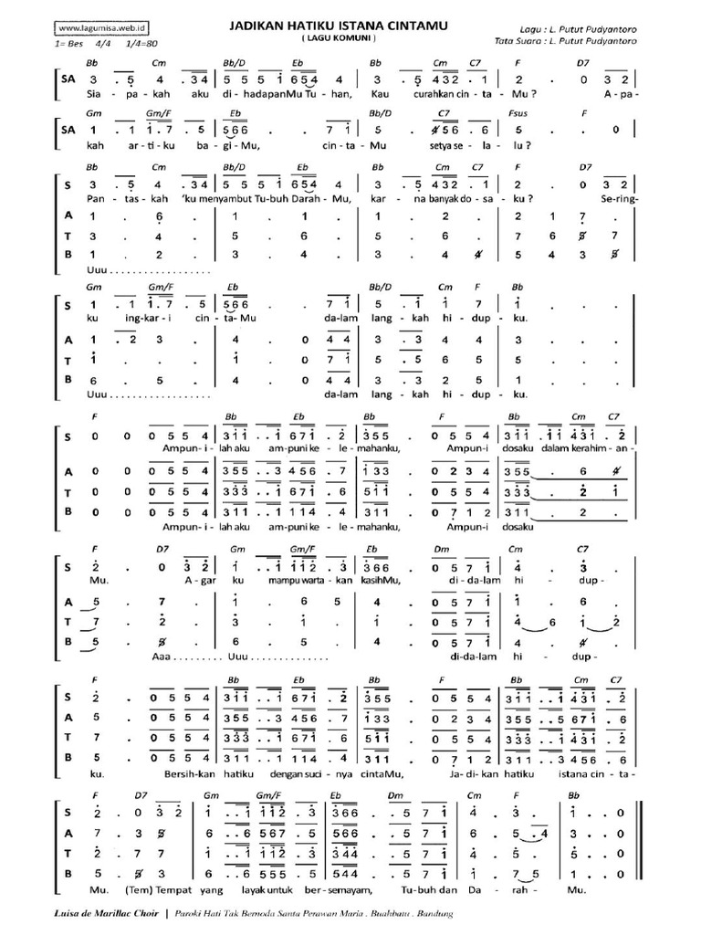 Istana Cintaku Partitur | PDF