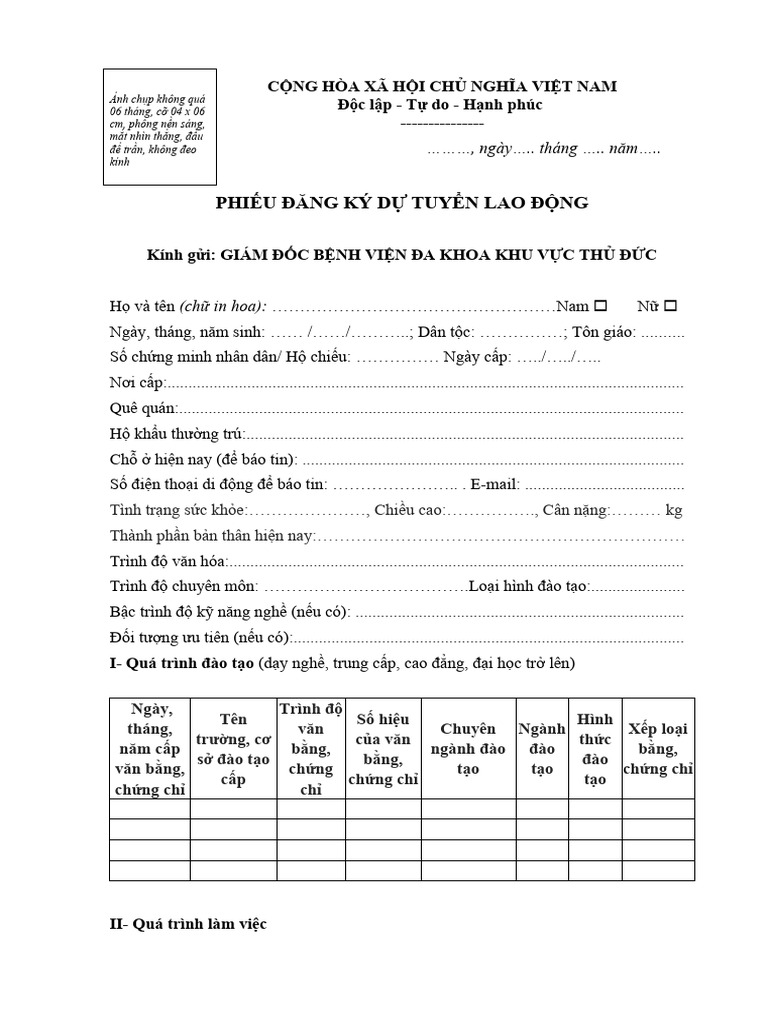 Phieu Dang Ky Du Tuyen Lao Dong Pdf
