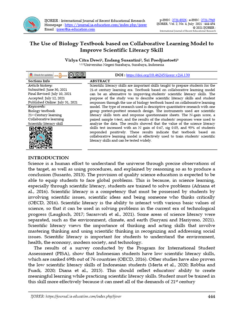 Biology Textbook Enhances Scientific Literacy | PDF | Learning | Literacy