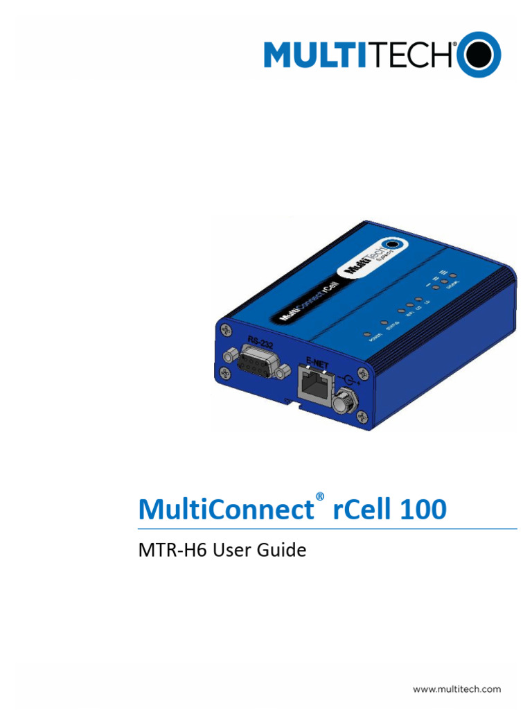 Multiconnect Rcell 100: Mtr-H6 User Guide | PDF | Electromagnetic ...