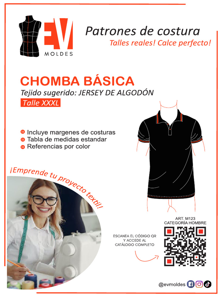 M123 - Chomba Básica H TXXXL PDF A4 | PDF