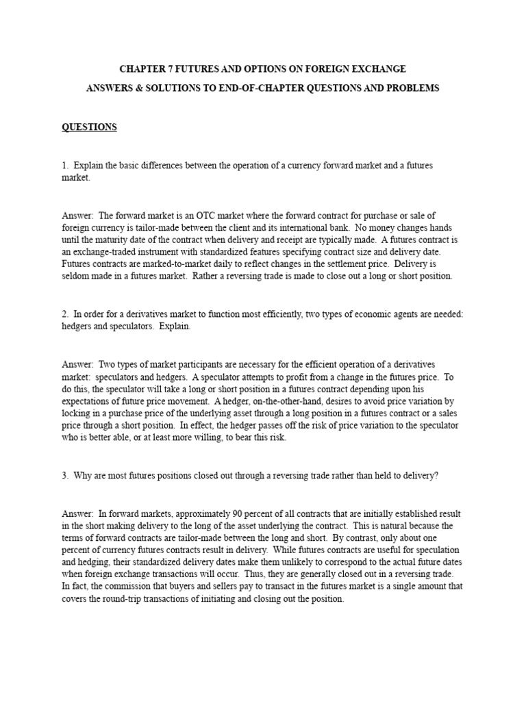 FX Futures and Options Overview | PDF | Futures Contract | Foreign Exchange Market