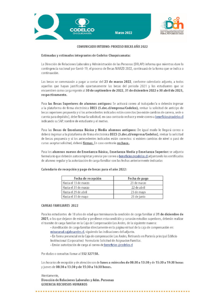 Comunicado Becas-1 | PDF