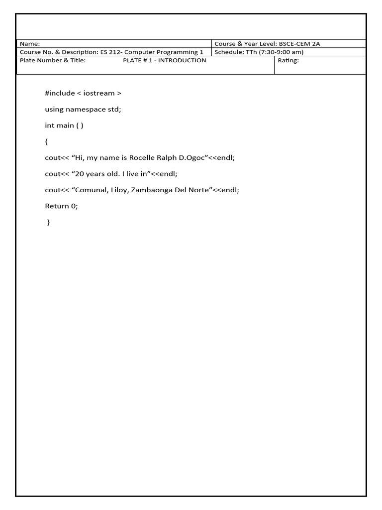 COMPROG-PLATES | PDF | Computer Programming | Software Engineering