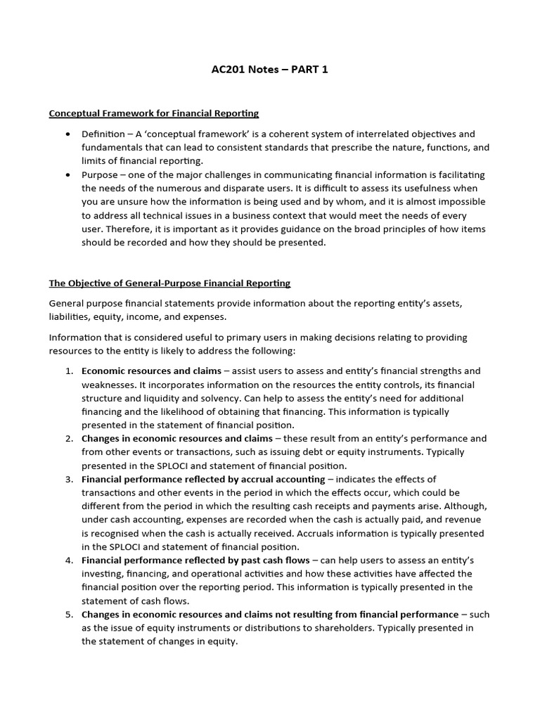 Ac201 Notes Part 1 Pdf Depreciation Fixed Asset