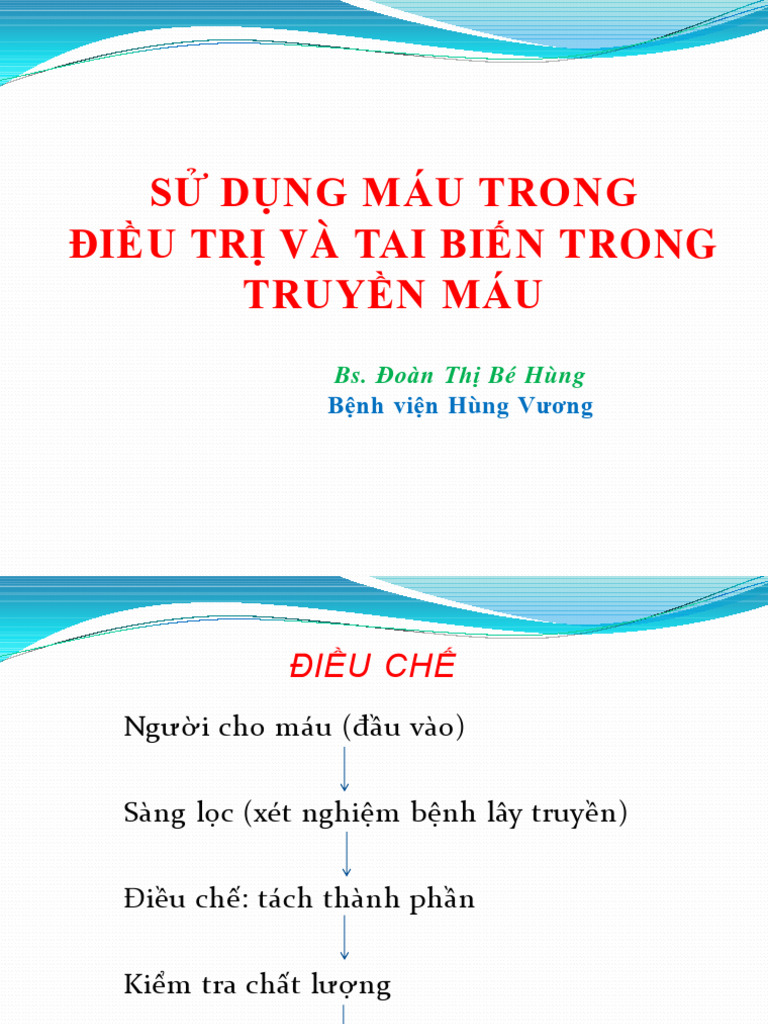 Su Dung Mau Trong Dieu Tri | PDF
