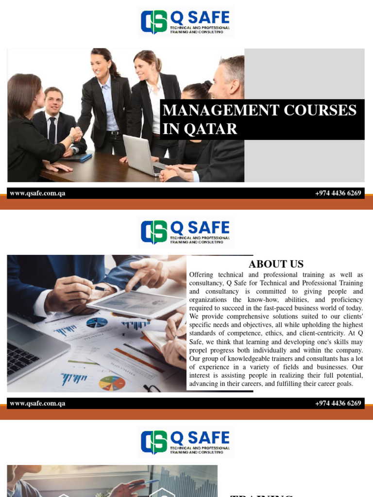 Management Courses in Qatar | PDF | Consultant | Qatar
