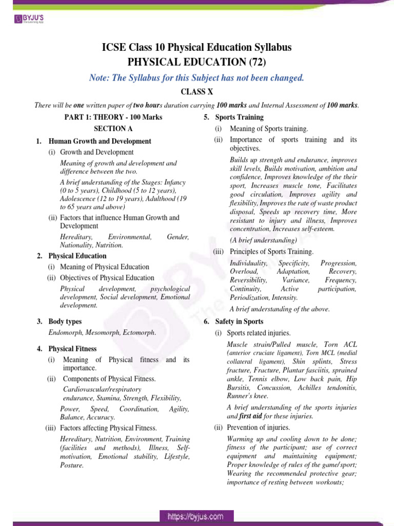 ICSE Class 10 Physical Education | PDF | Volleyball | Sports Rules And ...