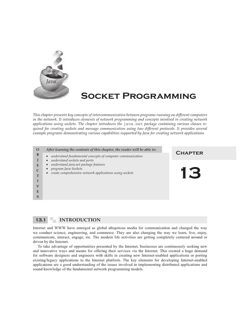 Socket Programing Pdf Port Computer Networking Transmission Control Protocol