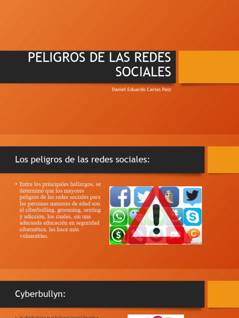 Peligros De Las Redes Sociales Pdf Acoso Cibernético Abuso Sexual
