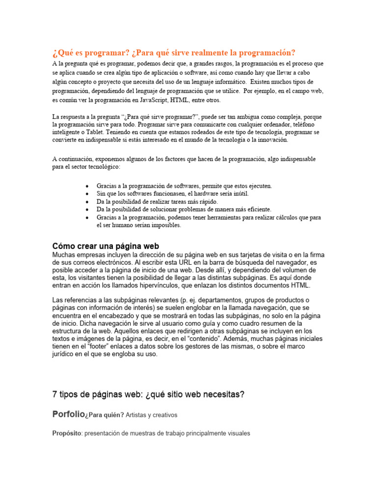 Qué Es Programar? | PDF | Lenguaje de programación | Red mundial