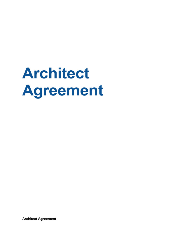 Architectural Contract Sample1 | PDF | Architect | Insurance