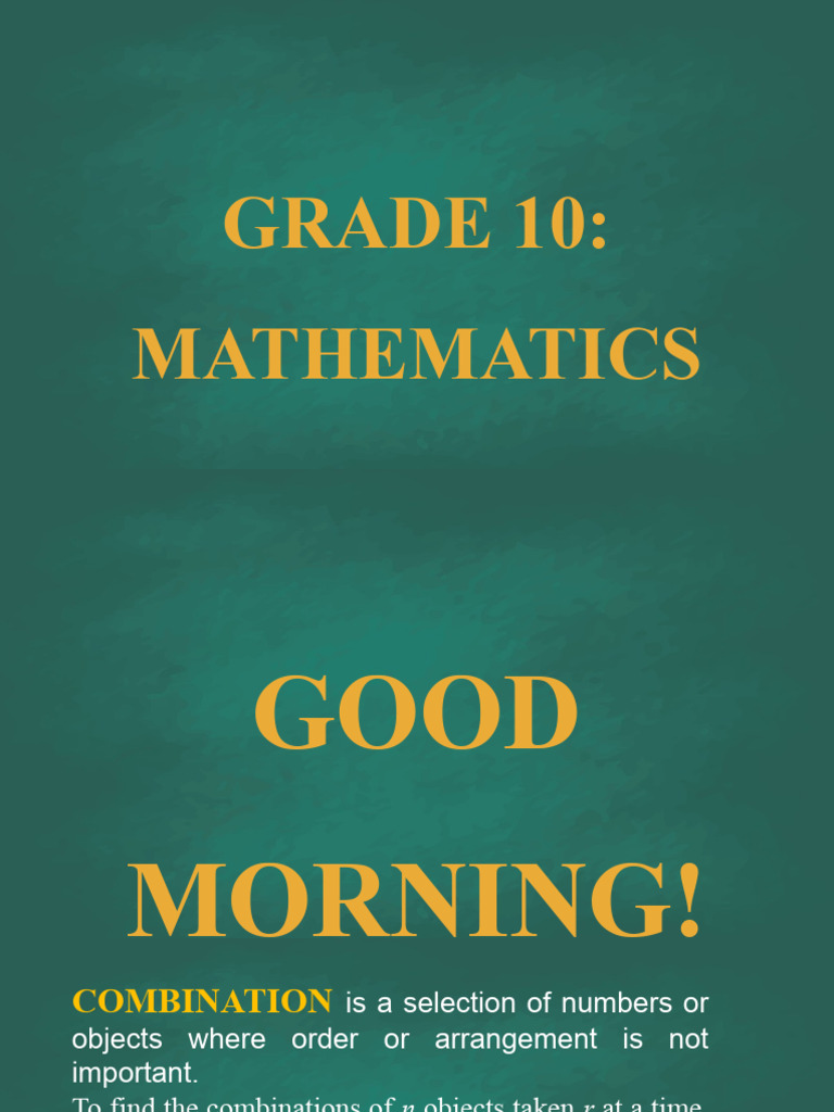 Combinations and Permutations Explained | PDF | Permutation | Mathematics