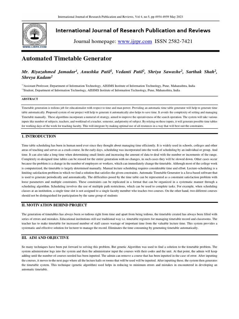 Time Table System | PDF | Software Development | Computing