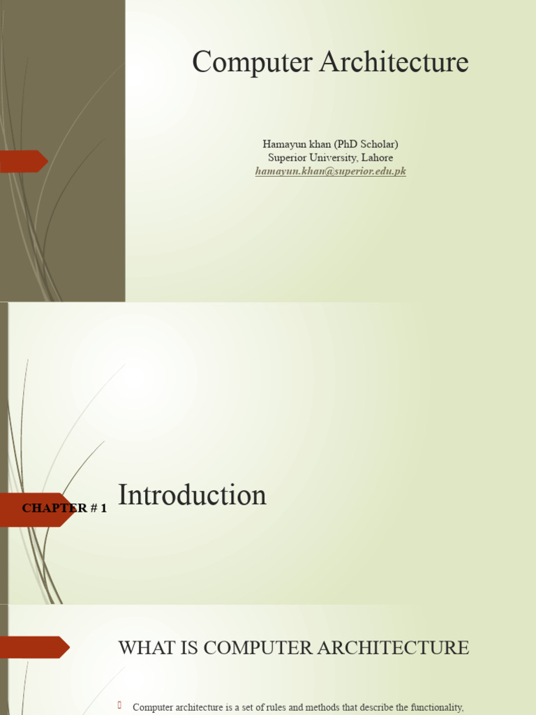 Lecture Slides Chapter 1 Computer Architecture Pdf Random Access 9258