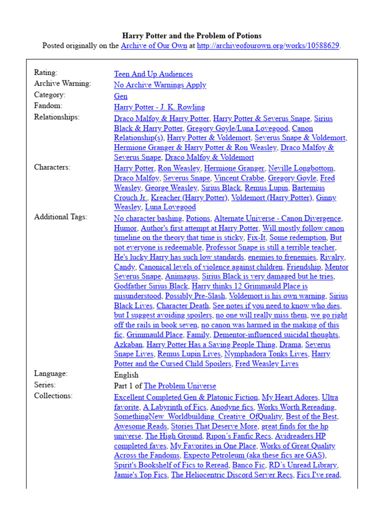 Harry Potter and The | PDF | Fantasy Worlds | Harry Potter