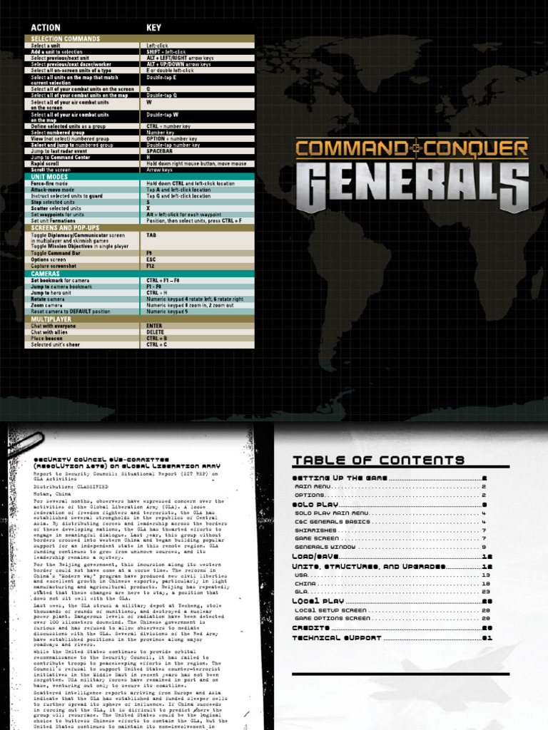 Command & Conquer Generals - User Manual (EN) | PDF | Icon (Computing) | Menu (Computing)