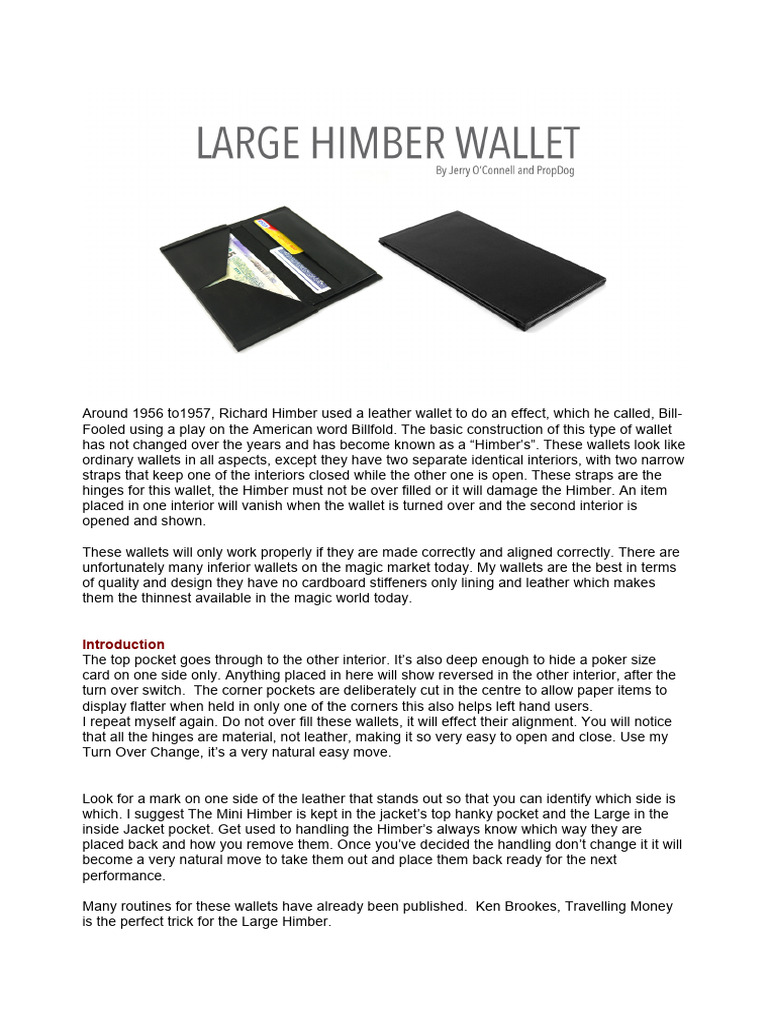 Large Himber Instructions | PDF