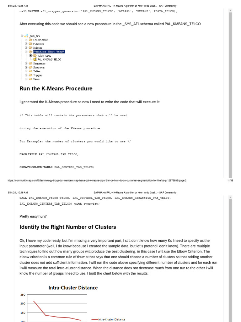 SAP HANA K-Means Customer Segmentation | PDF