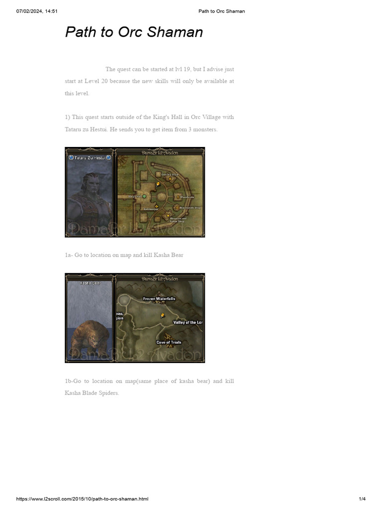 Lineage - 4 Path To Orc Shaman | PDF