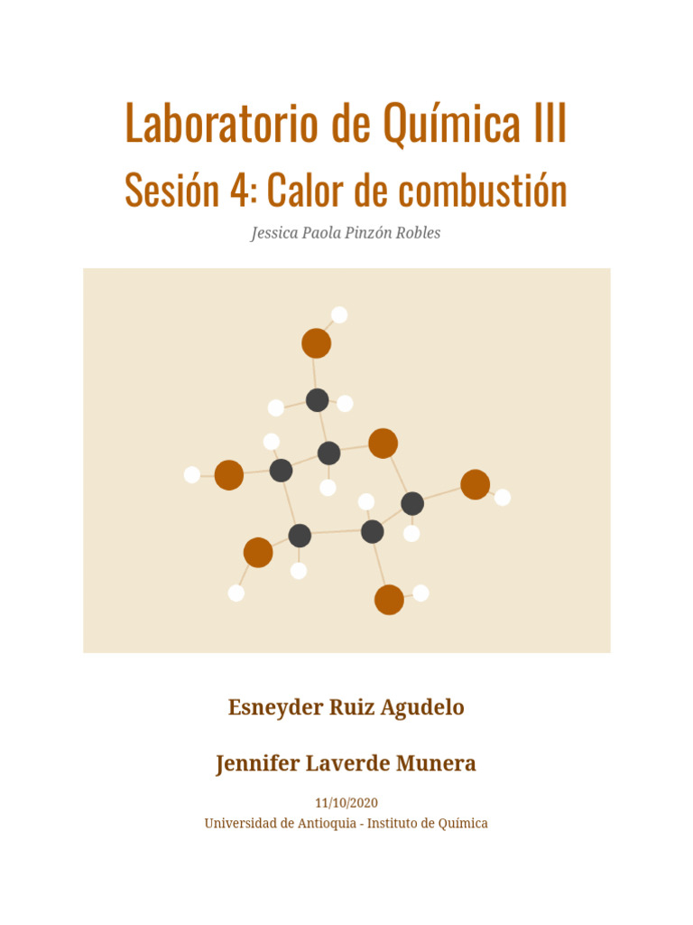 Calor de Combustión del Etanol en Química | PDF | Calor | Combustión