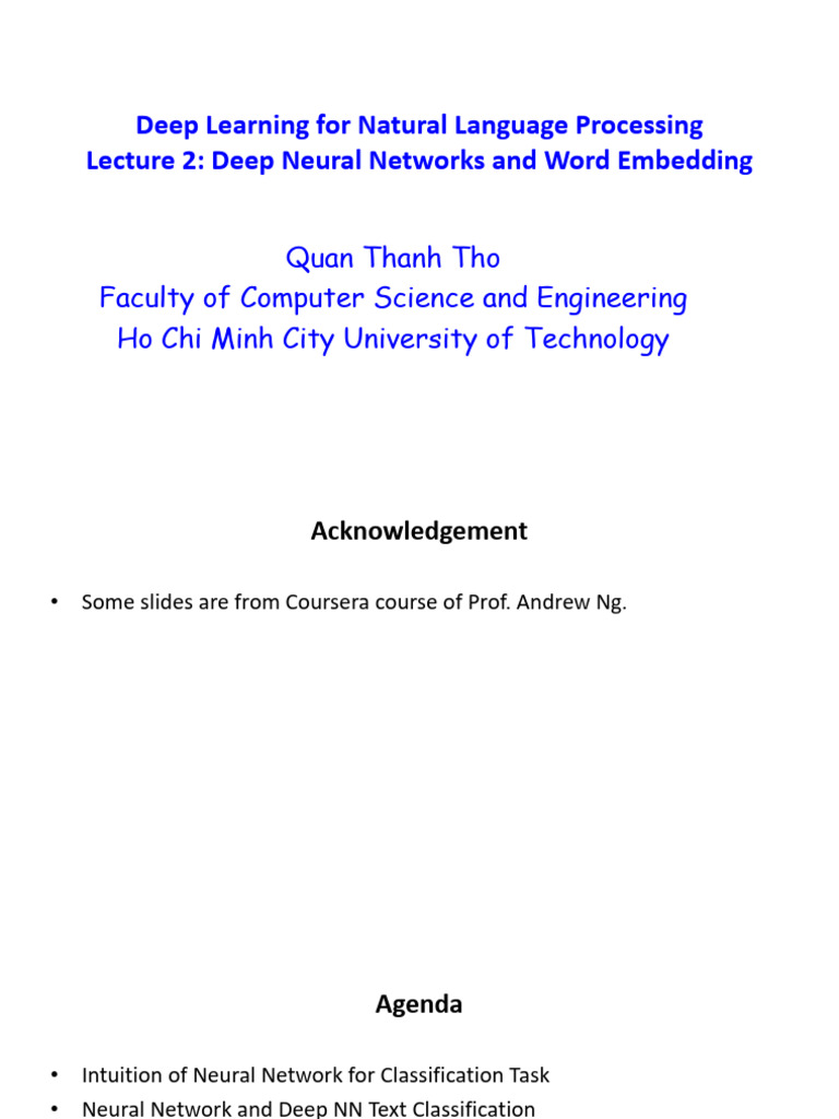 NLP DL Lecture2 | PDF | Deep Learning | Learning