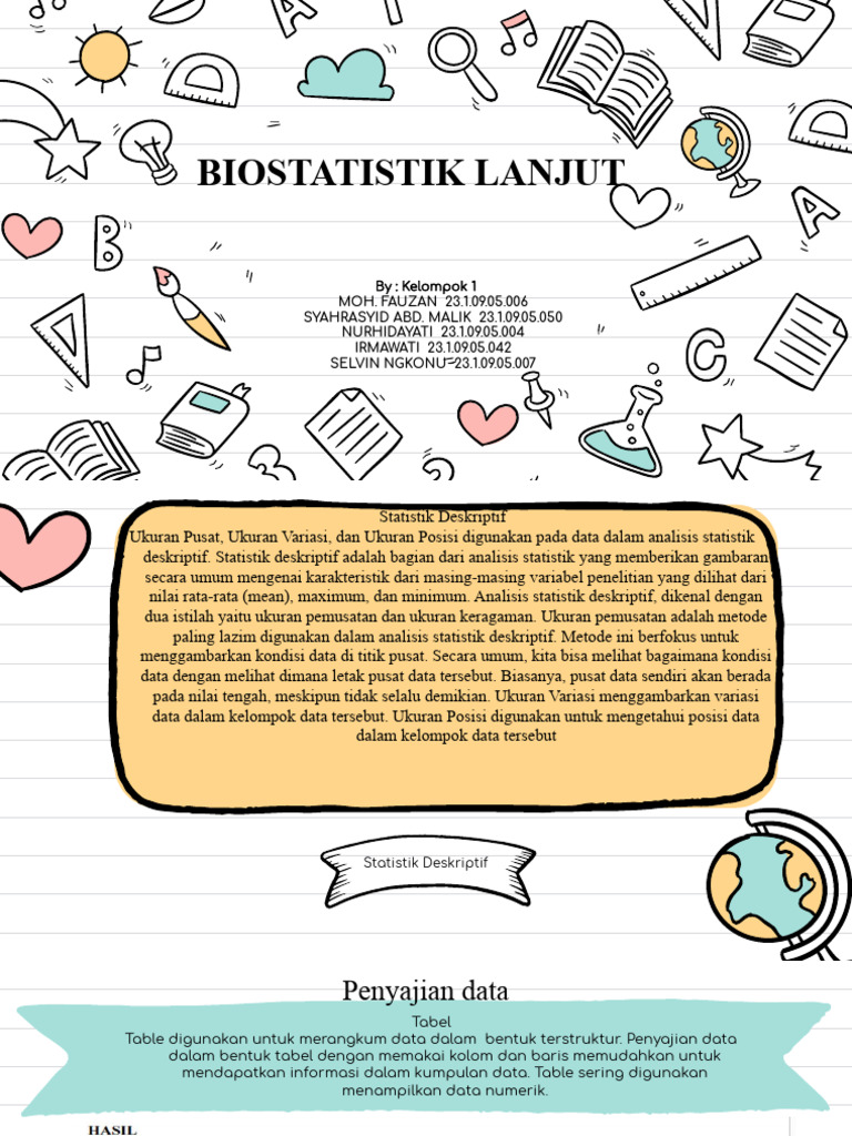 Kelompok 1 PPT Biostat Lanjut | PDF | Metode & Bahan Ajar