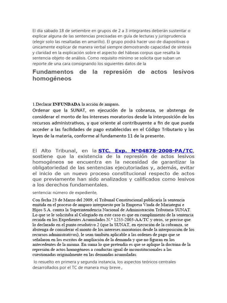 Analisis de Sentencia | PDF | Habeas corpus | Sentencia (ley) Analisis de Sentencia | PDF | Habeas corpus | Sentencia (ley)
