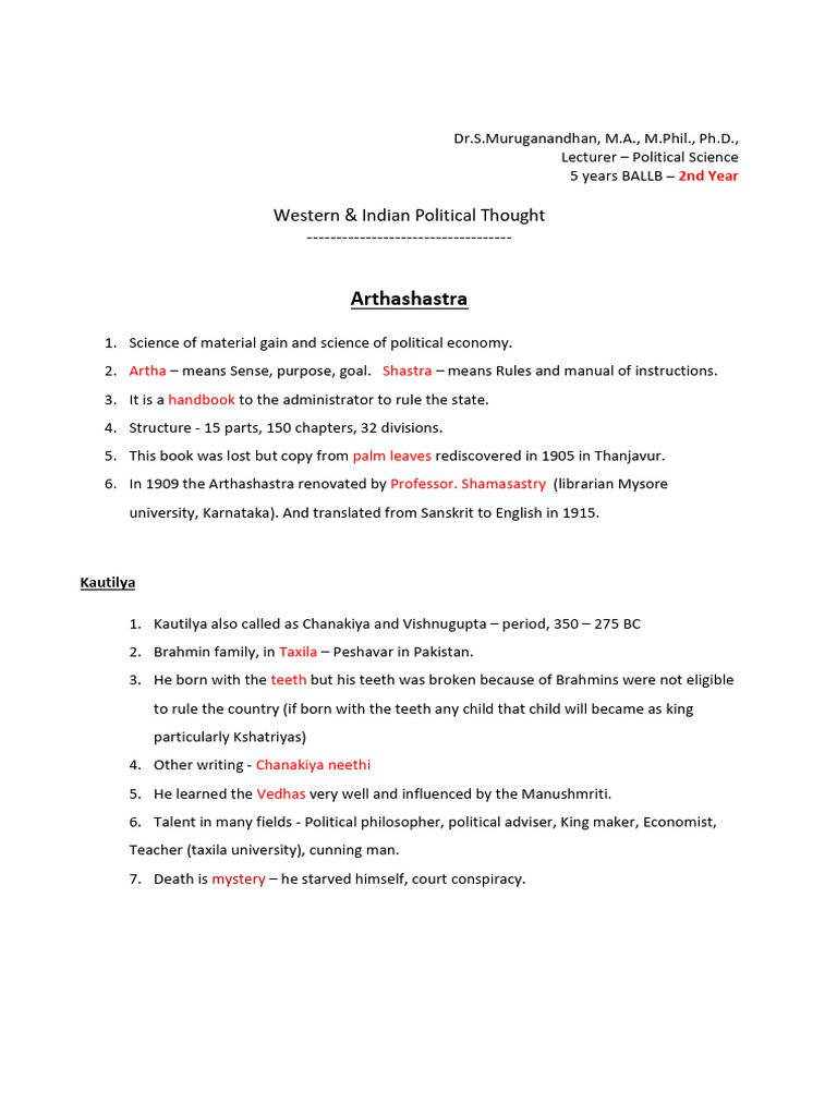 Arthashastra | PDF
