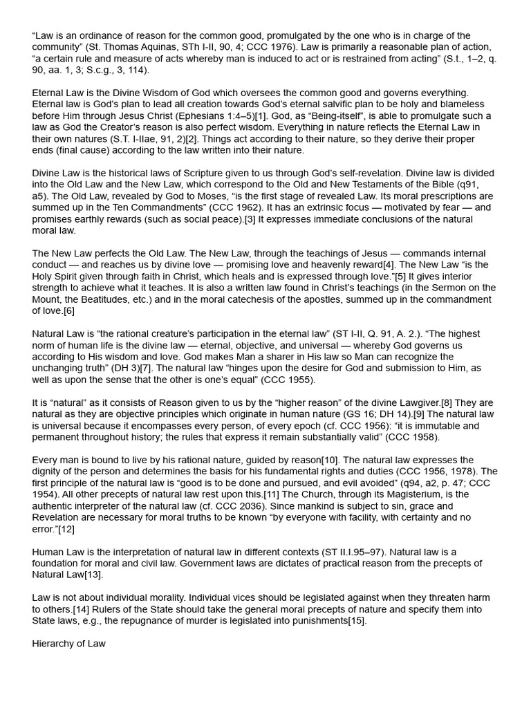 Law Is An Ordinance of Reason For The Common Good | PDF | Natural Law ...