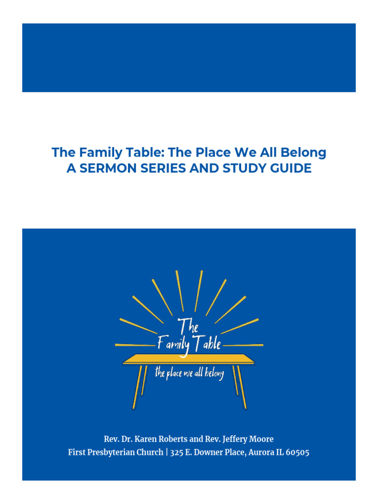 Family Table Sermon Series Guide | PDF | Jesus | Trinity