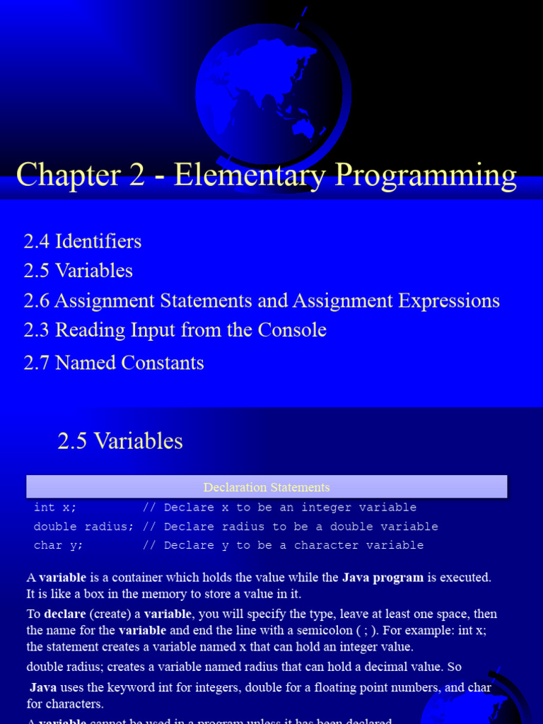 Chapter 2 - Review - Part 1 | PDF | Variable (Computer Science) | Integer (Computer Science)