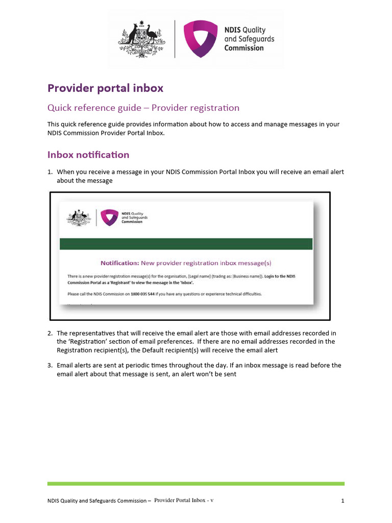 Provider Portal Inbox QRG | PDF | Computer Science | Information Technology