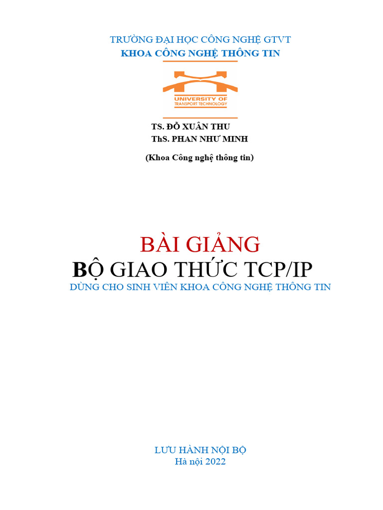 Bài giảng - Bộ giao thức TCP - IP - 23 - 7 - 2013 | PDF