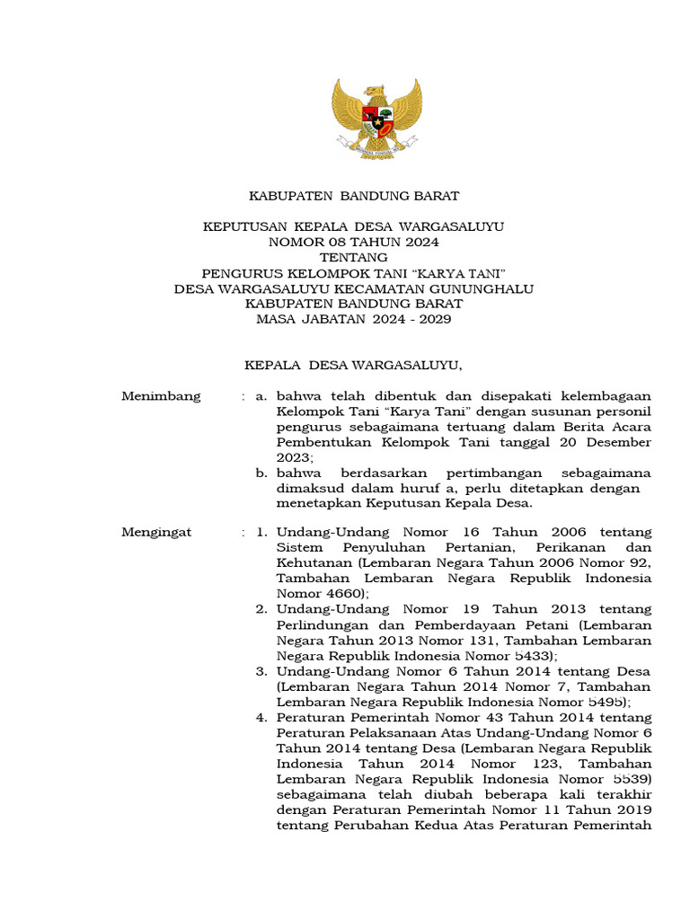 SK Poktan Karya Tani | PDF