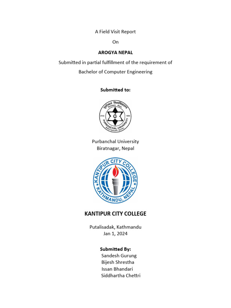 A Field Visit Report | PDF