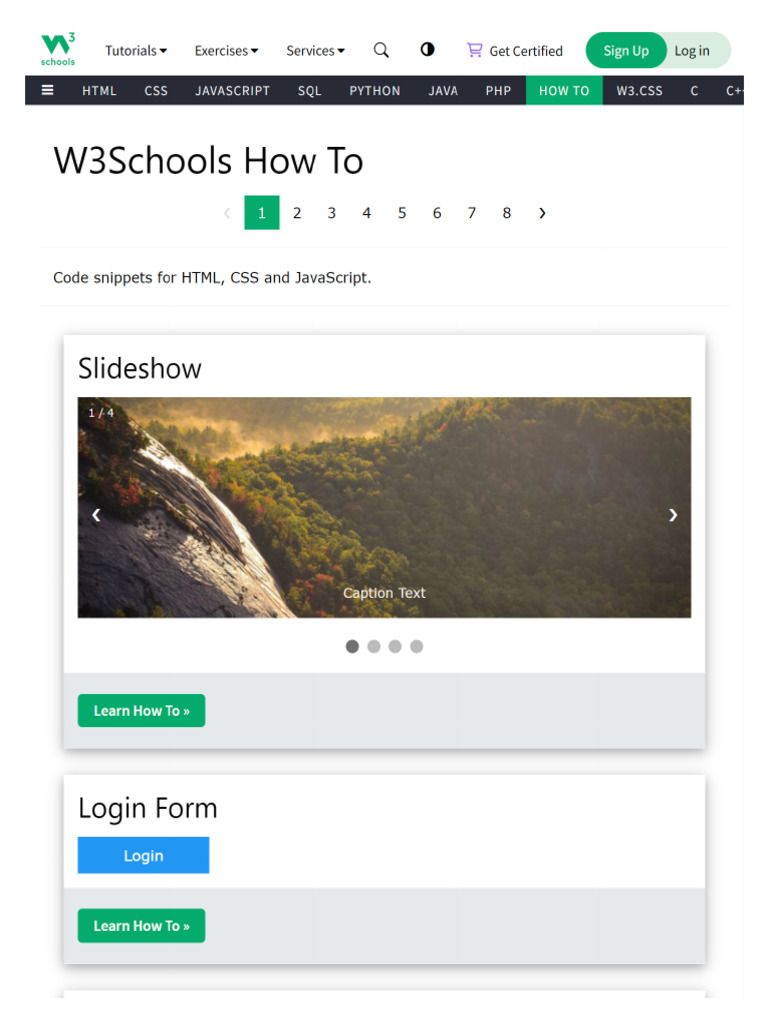 Screencapture W3schools Howto Default Asp 2024 03 14 22 - 48 - 20 | PDF