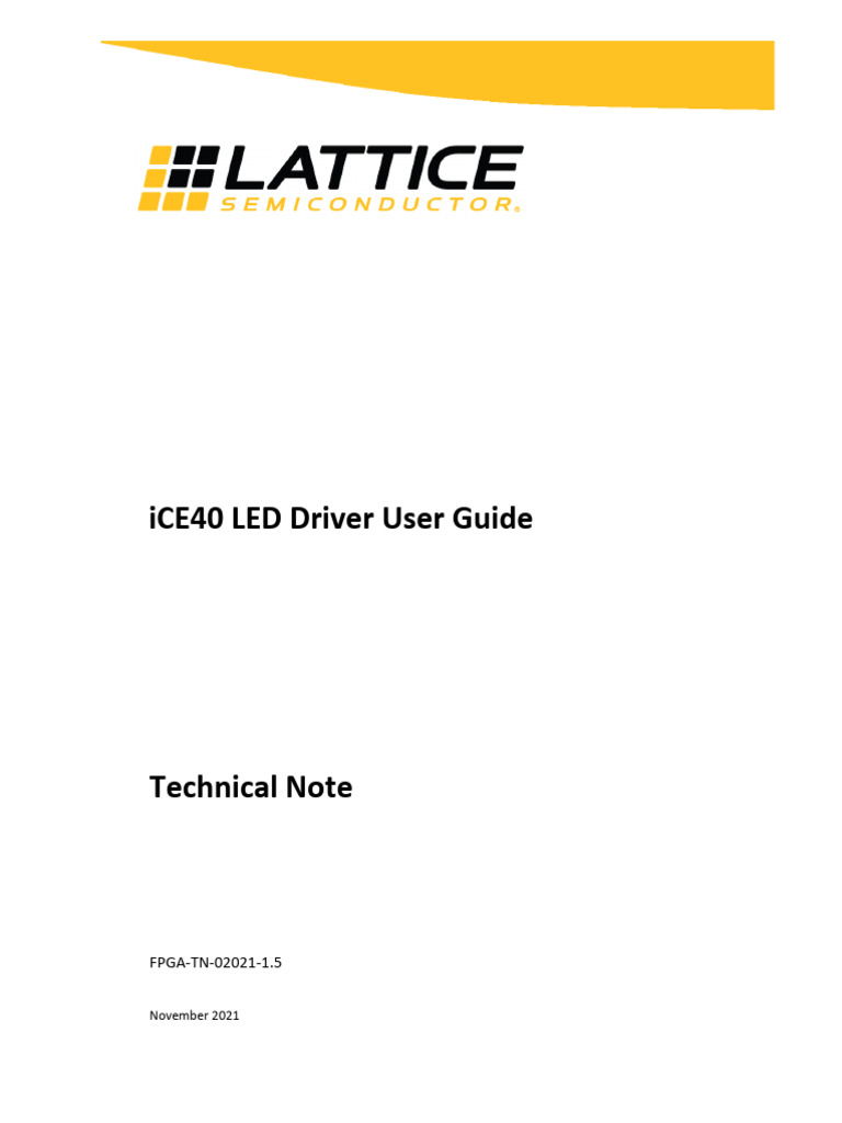 FPGA TN 02021 1 5 iCE40 LED Driver User Guide | PDF | Field ...