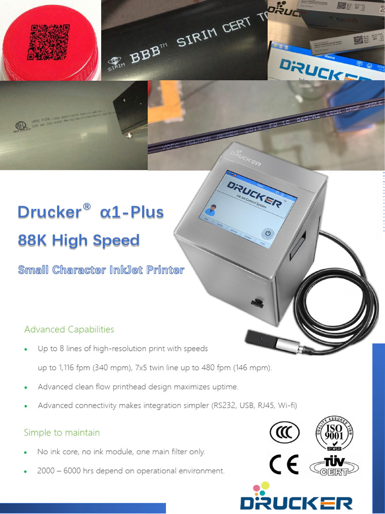 Drucker α1-Plus 88K | PDF | Printer (Computing) | Computer Hardware